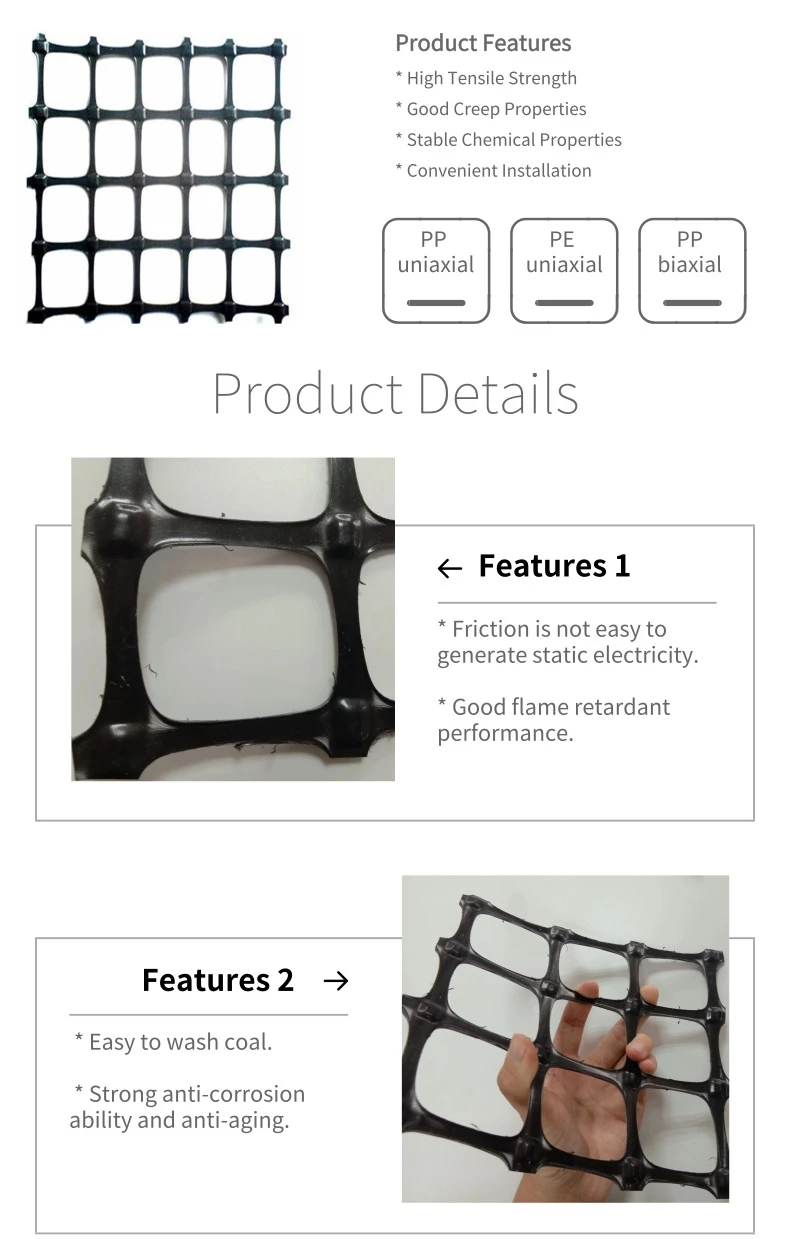 Plastic Triaxial Geogrid Bx1100 Bx1200 Biaxial Geogrid Price - Buy ...