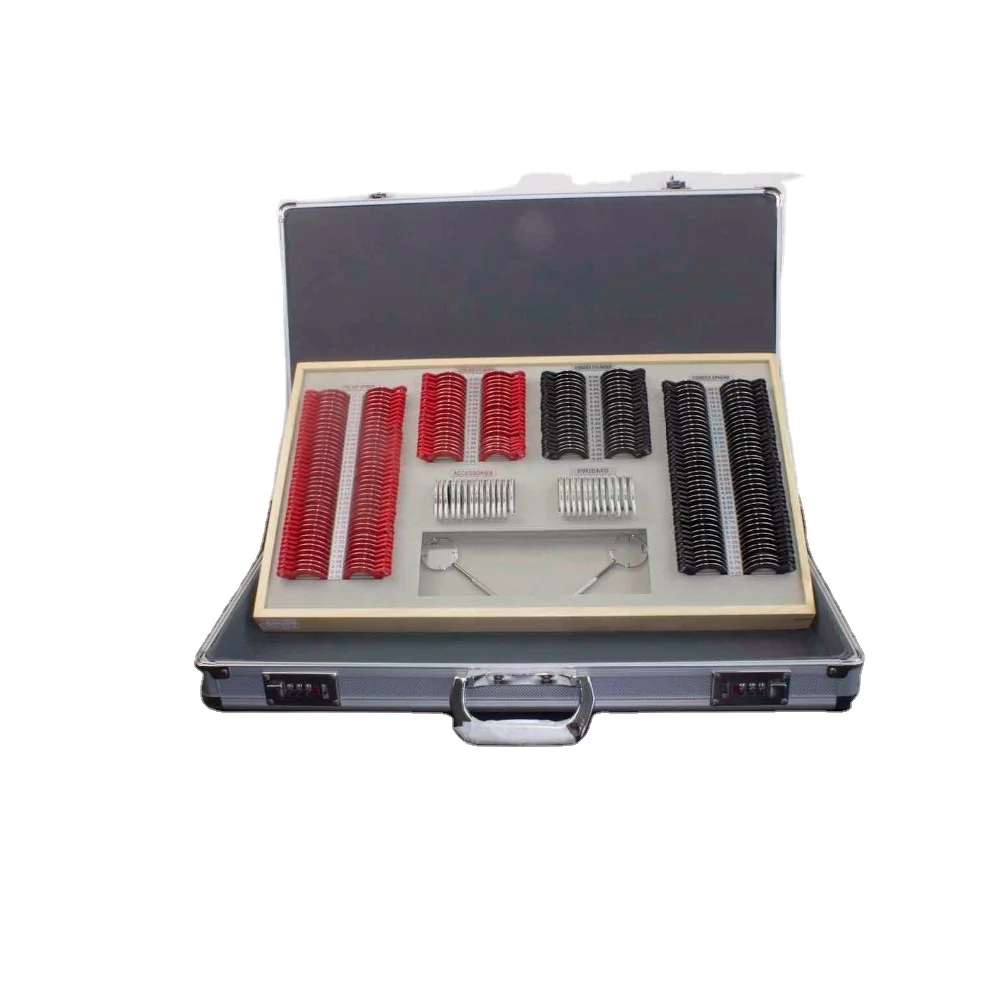 Ophthalmic Trial Lens Set Of Eye Testing In Clinics Plastic Rim Optical ...