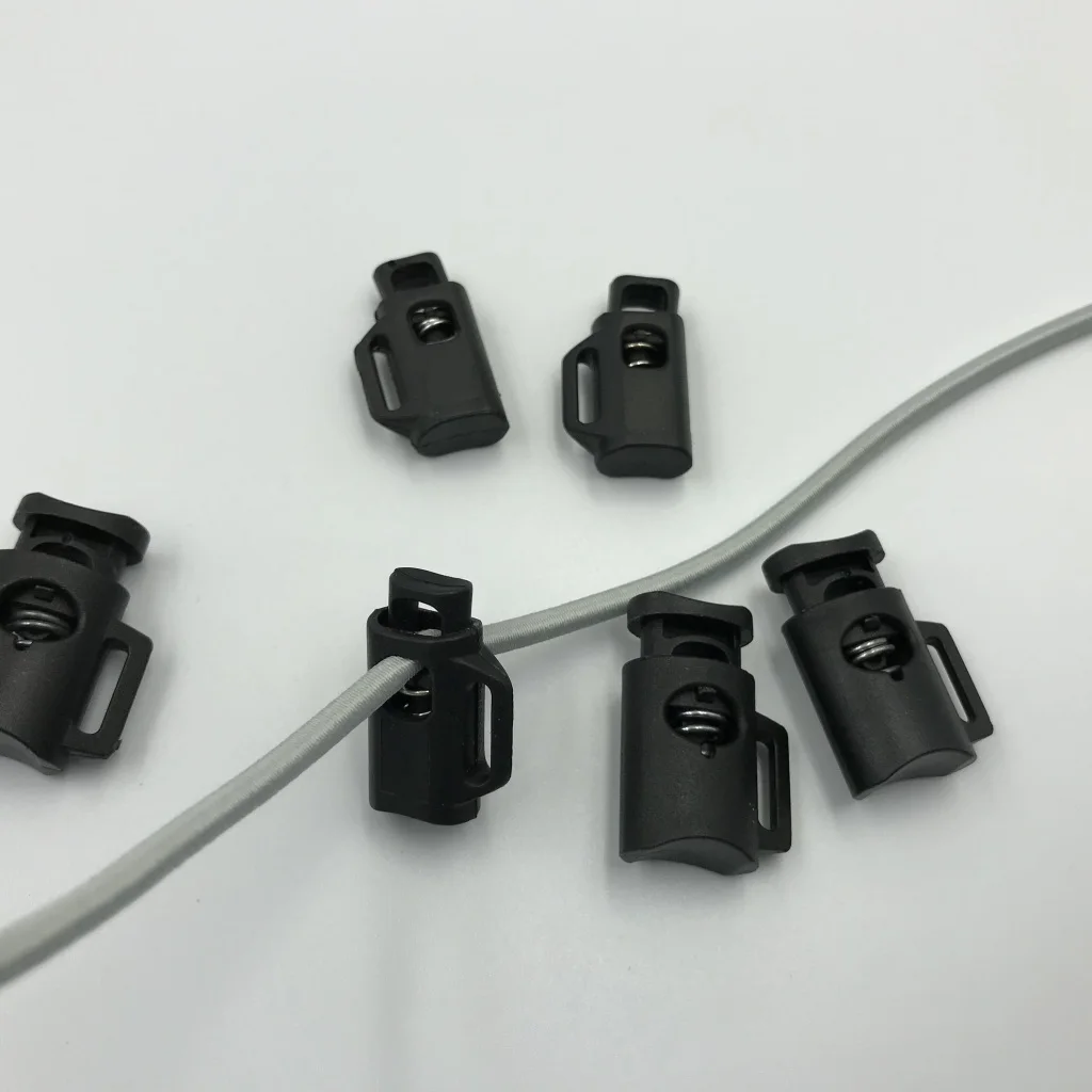 Black Color Plastic Stopper Cord Lock - Durable & Versatile
