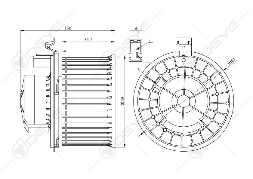 DEYE Blower Motor for NISSAN TIIDA & VERSA - 24 Month Warranty