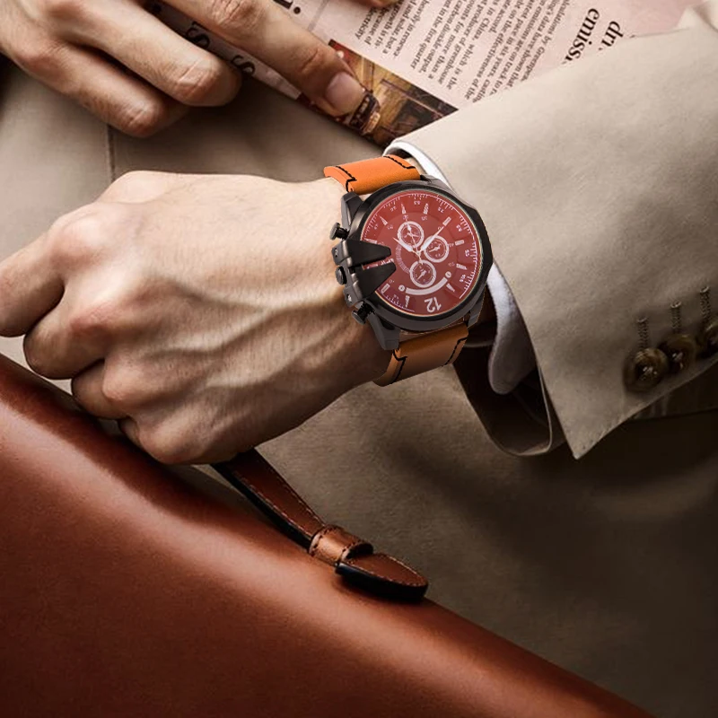 Wholesales Leather Wrist Quartz Watches for Men Custom Logo| Alibaba.com