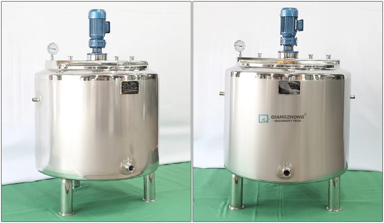 Tangki Pencampur Cair Jack Uap Stainless Steel 500 L Dengan Agitator ...