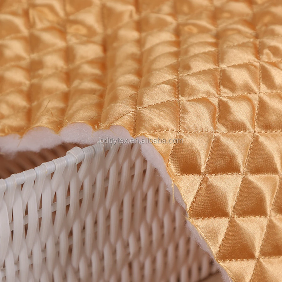 Polyester Diamond Quilted Satin Fabric - Buy Quilted Satin Fabric ...