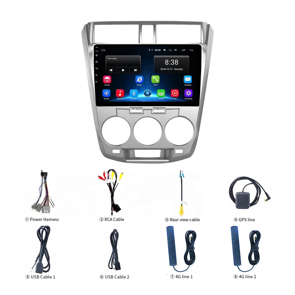 4G Car Stereo With SIM Card IPS+DSP Auto Radio Octa Core 2+32G 10 Inch ...