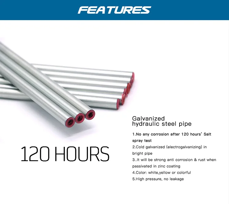 5mm 5.5mm E355 Galvanized Precision Steel Tube Pipe