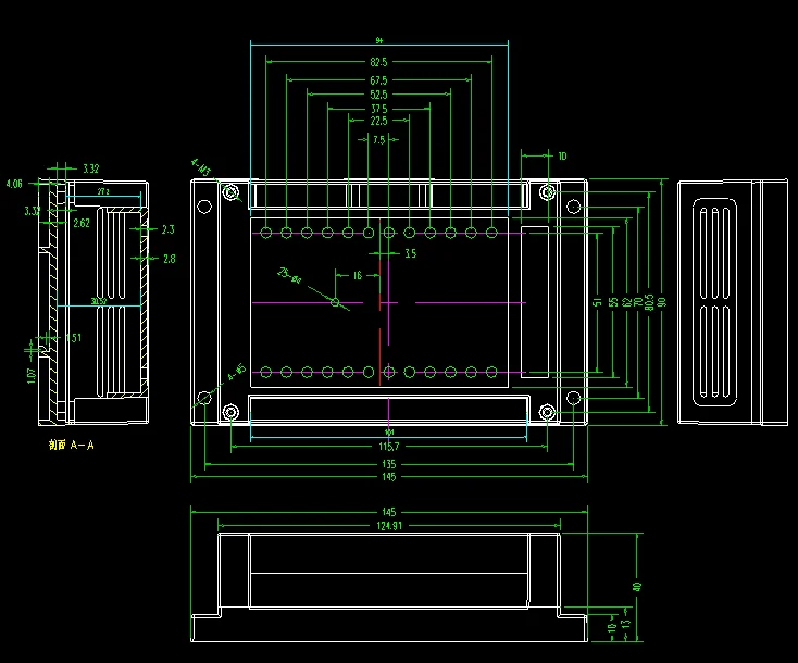 145*90*40mm PLC Din Rail Box - Ideal for Electronic Enclosures