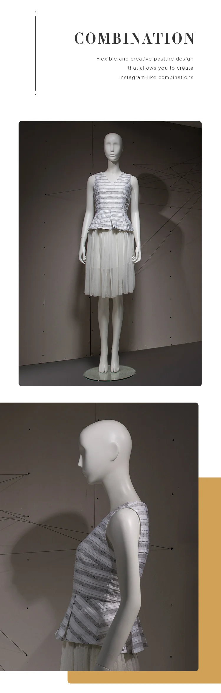 Fashion Garment Store High-end Full Body Fiberglass Leisure Dressmake ...