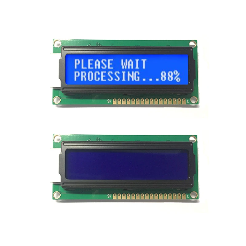 Monochrome Module 2 Line Lcd Display 16x2 Blue - Buy 2 Line Lcd Display ...