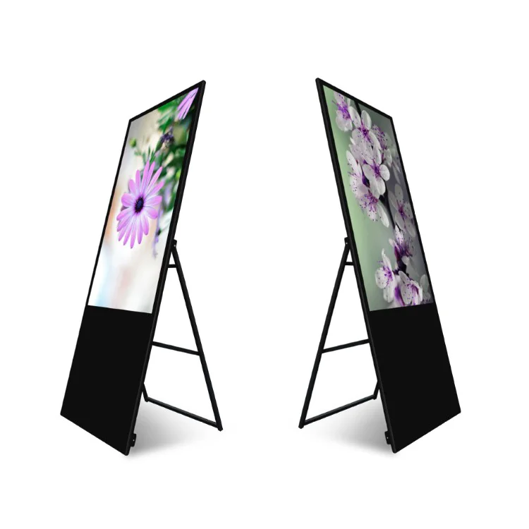 43" New Floor Stand Digital Signage Folding Style Lcd Display Poster ...