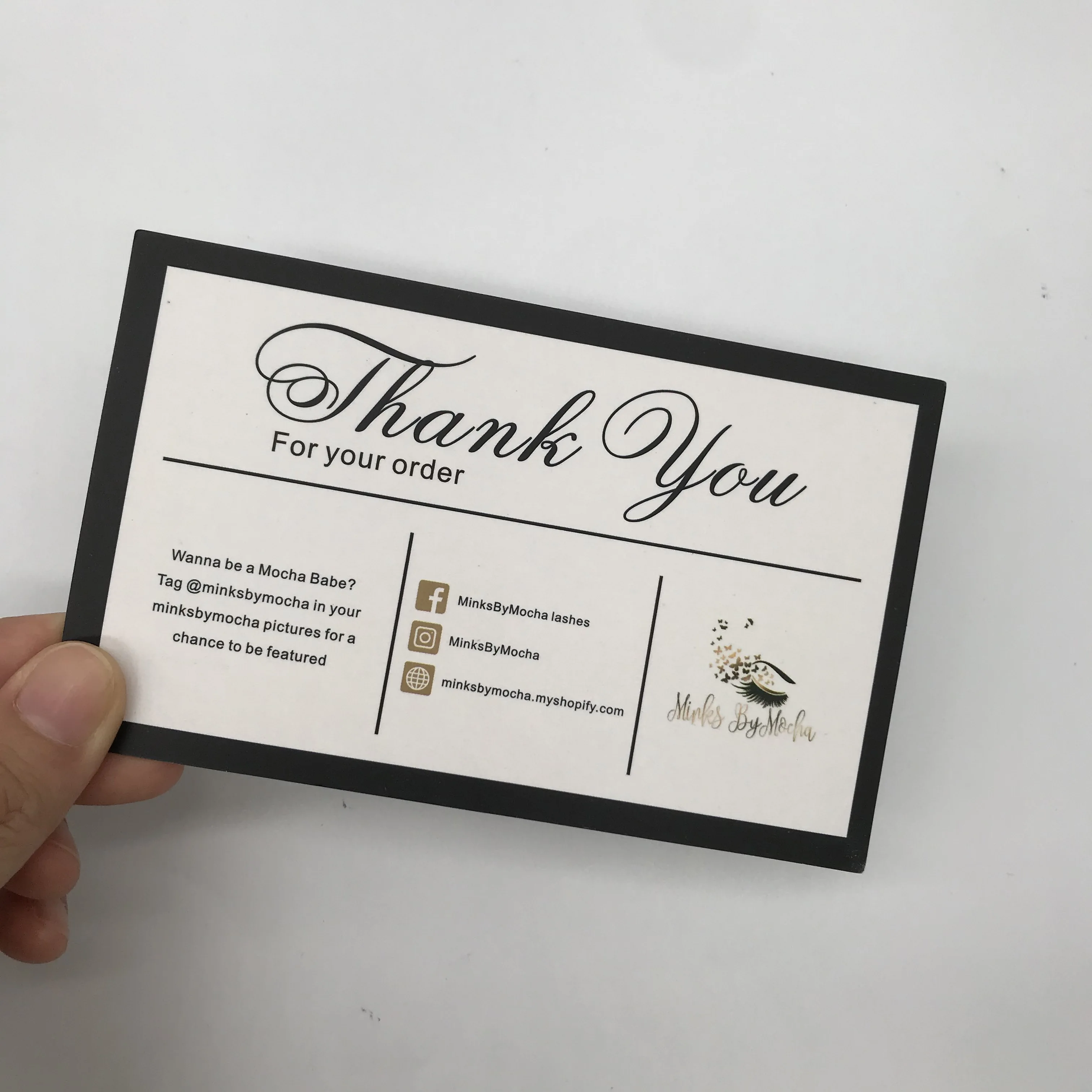 300g/400g High Quality Thankyou Cards With Logo Print Any Size - Buy ...