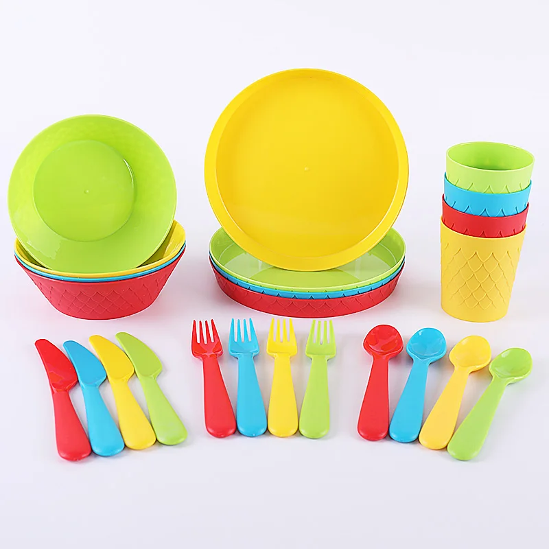 HAIXIN PLASTIC 24 PIECE DINNERWARE SET for KIDS| Alibaba.com
