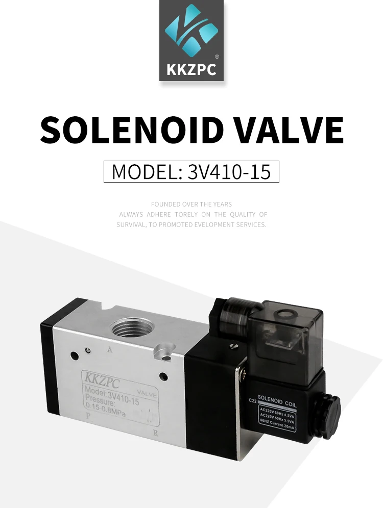 3 Ports Solenoid Valve 1/2" Pneumatic Solenoid Valve 3v410-15 Ac220v - Buy 3 Ports Solenoid ...