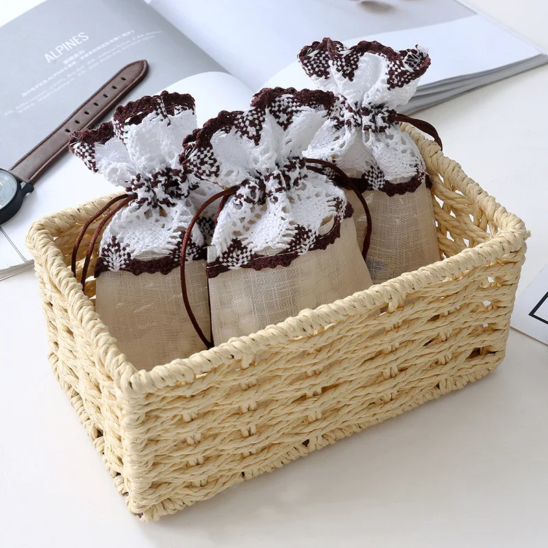 10*14cm White Small Hole Lace Pouch Bag Jewelry Storage Bag Milk Silk ...