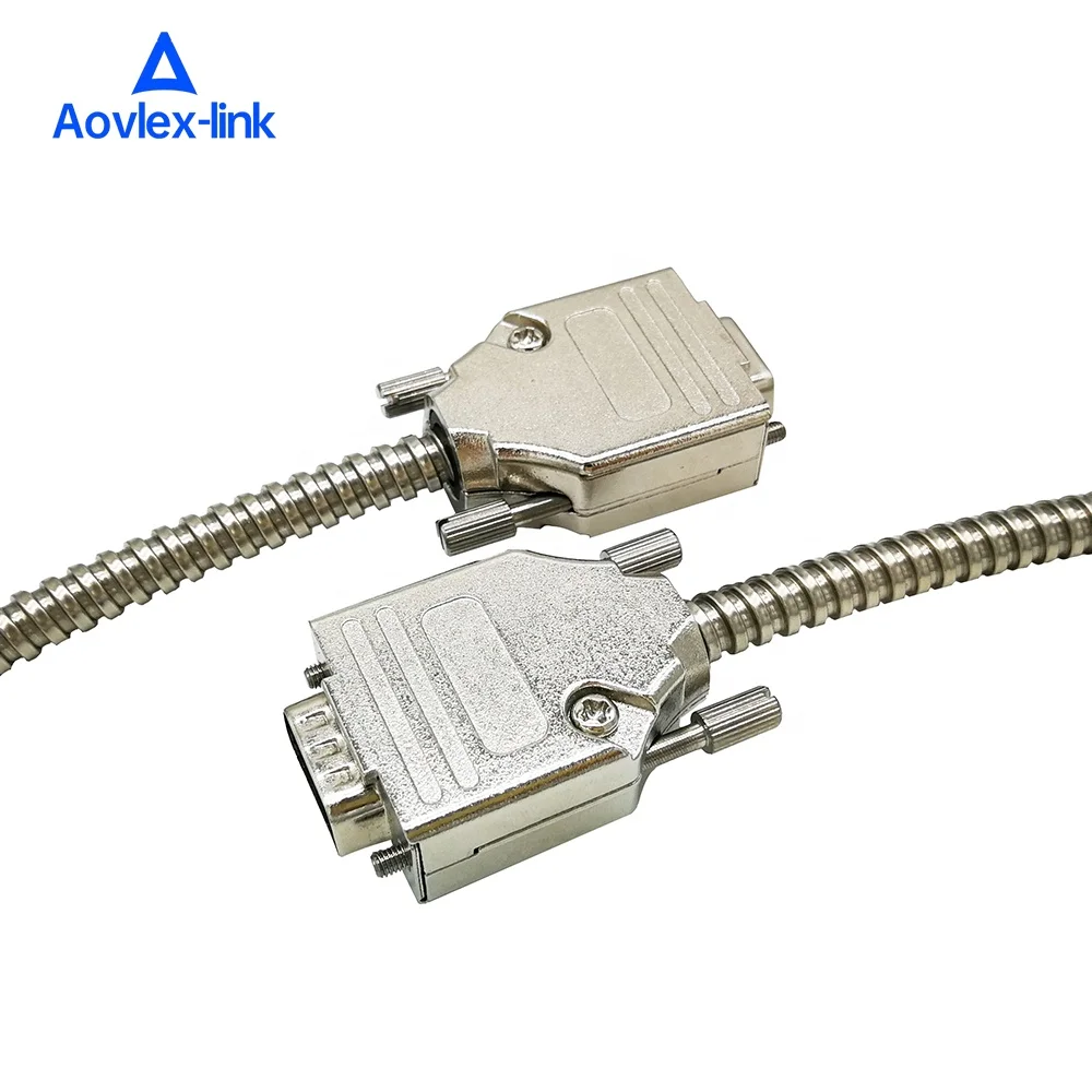 Armored Metal Clad Db9 Cable Metal Connector D-sub Male To Female Cable ...