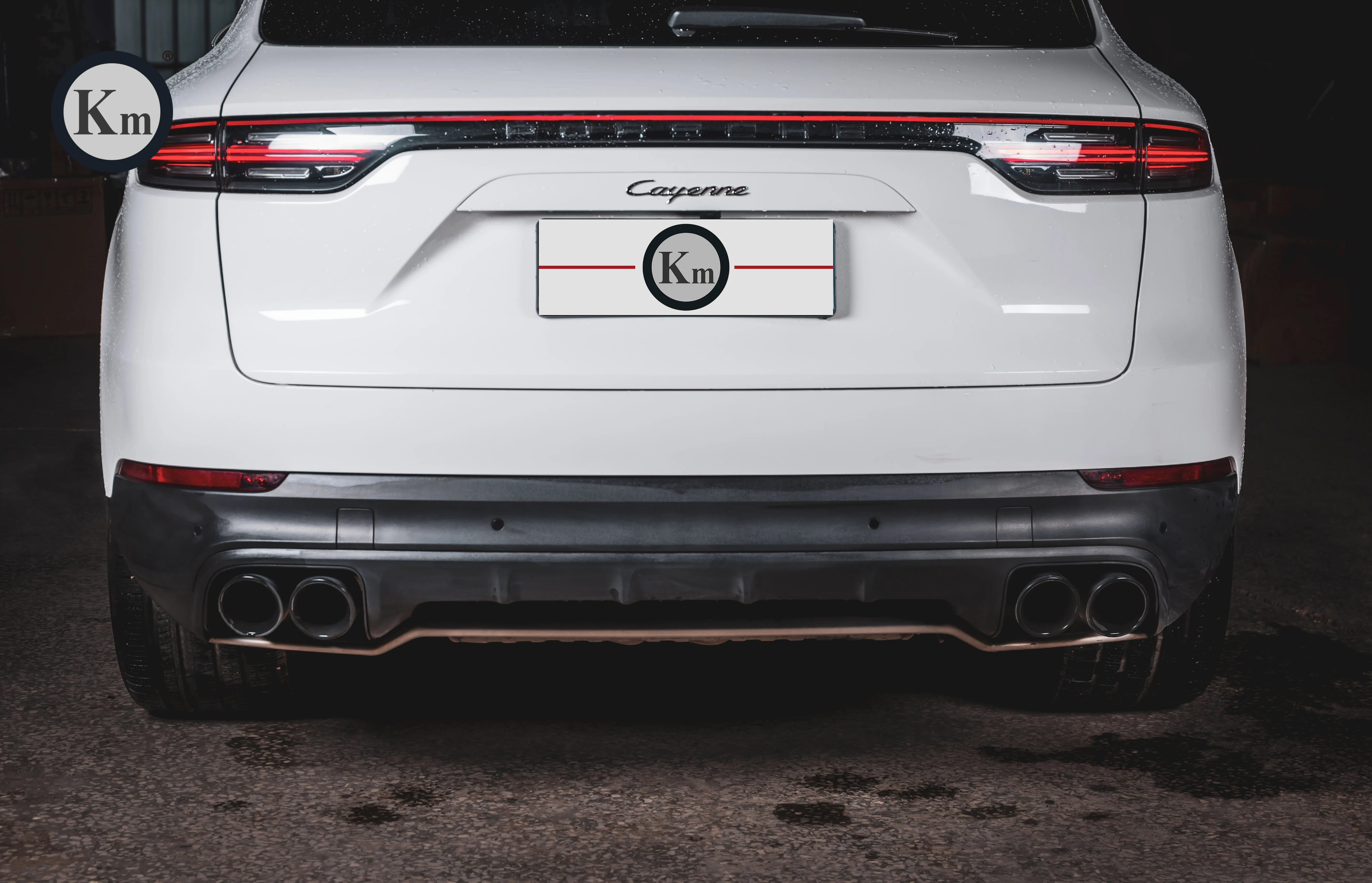 Porsche Cayenne Rear Diffuser - KM Bodykit 9Y0807543OK1