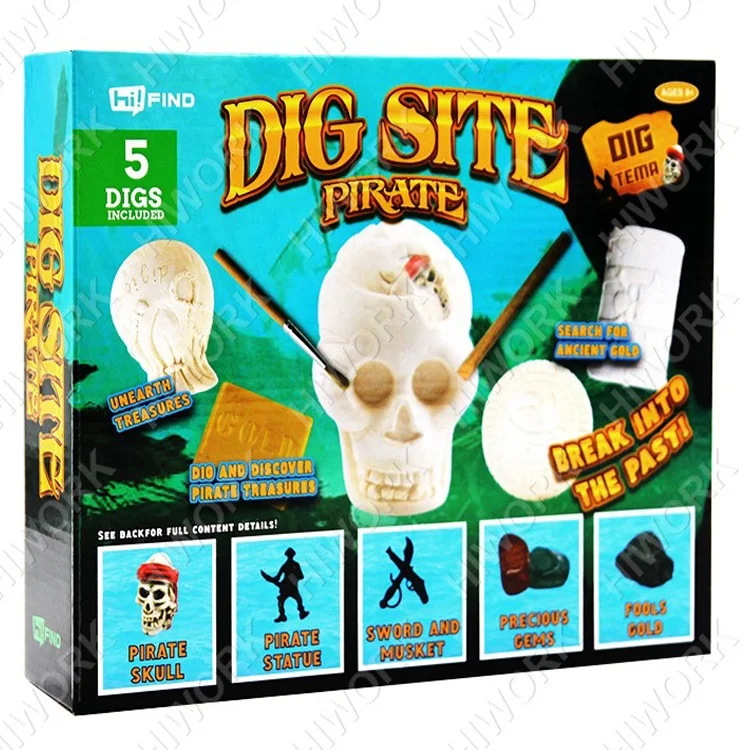 Oem Stem Kids Toys Dig Pirate Kit 5 In 1 Excavation Set - Buy 5 In 1 ...