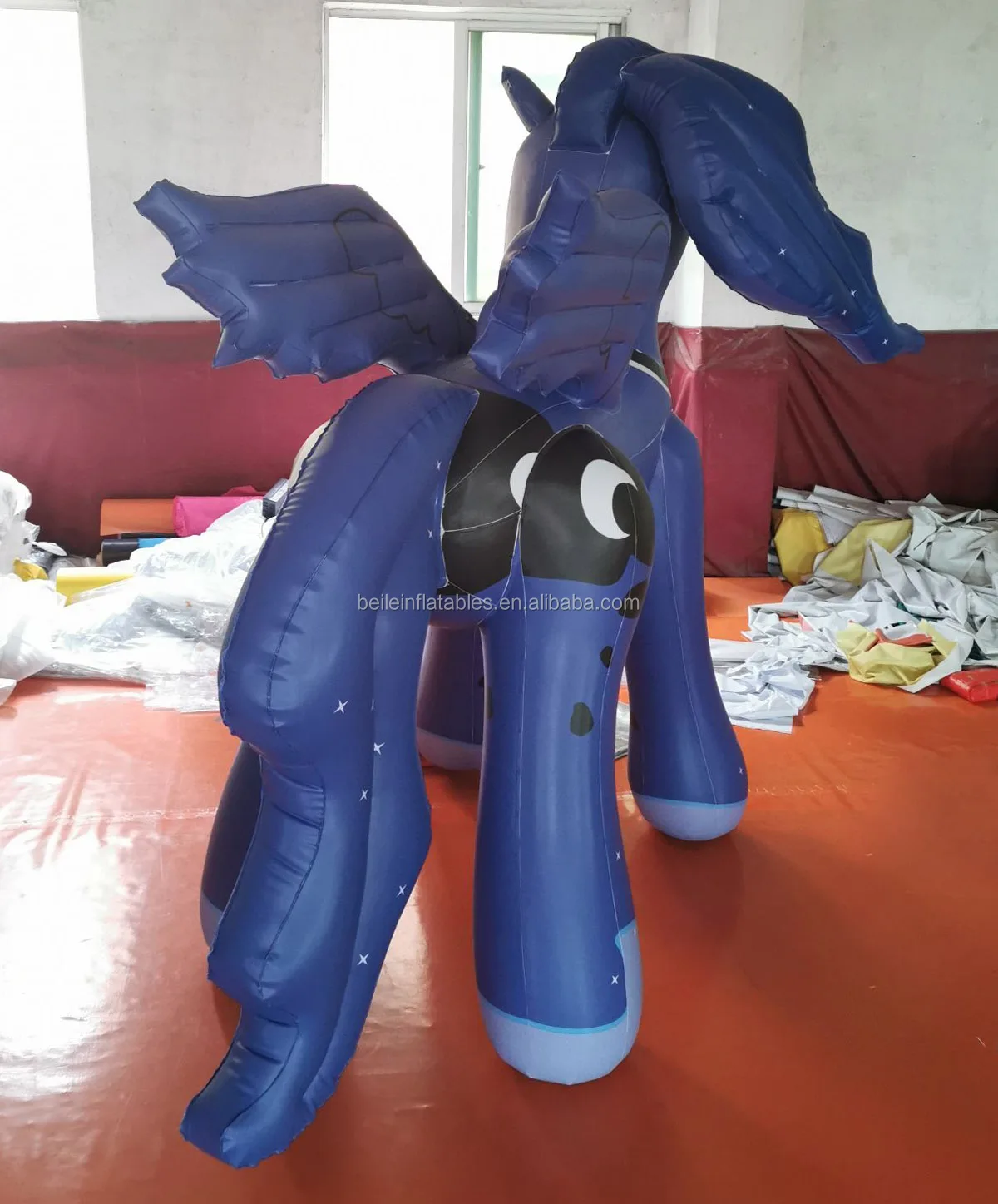 Pvc Cute Inflatable Dark Pony Cartoon For Play - Buy Inflatable Pony ...
