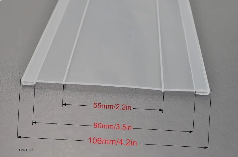 Edi Pvc Plastic C-channel For Double Wire Shelf Label Holder - Oem