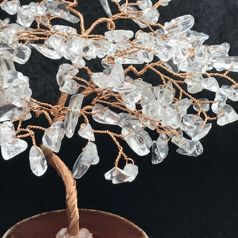 Natural White Crystal Tree Stones - Handmade Home Decor