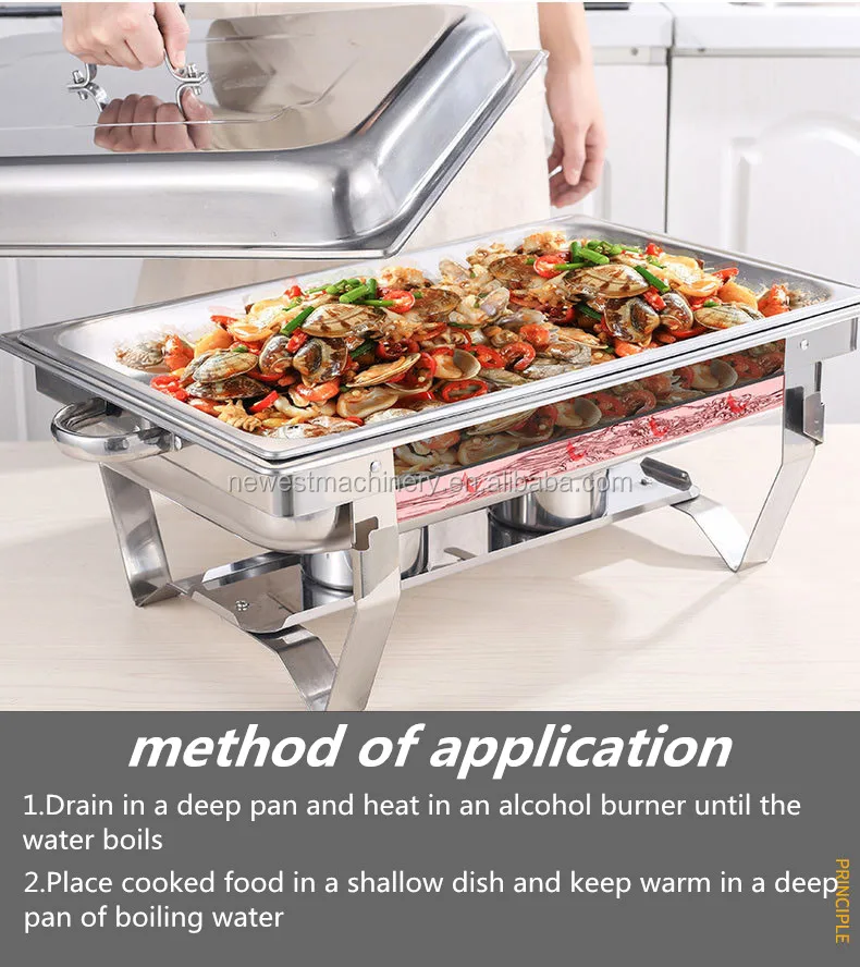 Professional Oblong Restaurant Stainless Steel Hotpot Chaffing Dish ...