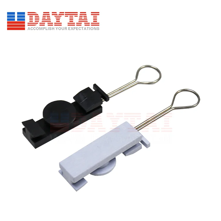 S Type 1R FTTH High Tension Flat Cable Clamp Fiber Optic Drop Cable ...