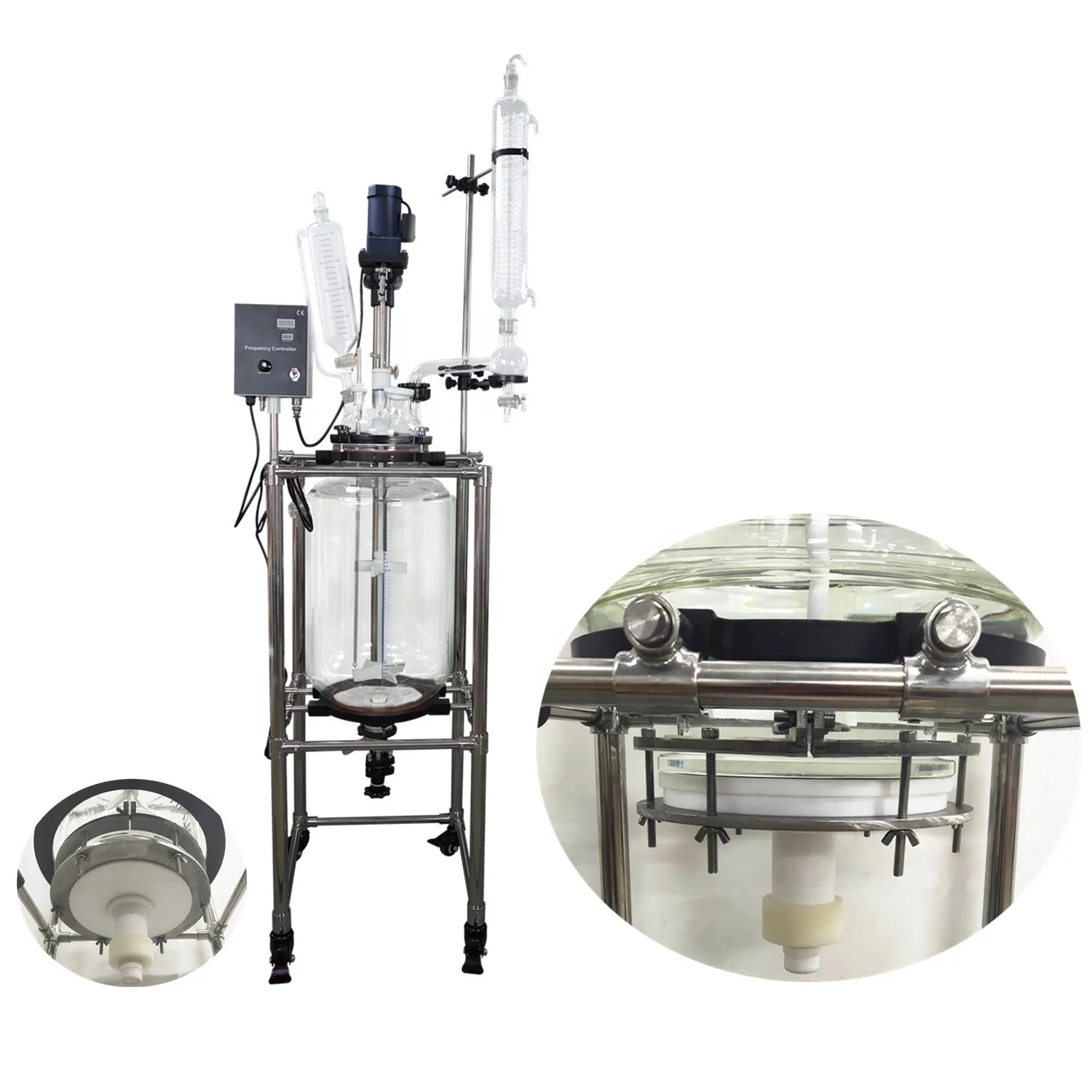 50L Jacketed Glass Reactor with Filter - Perfect for Crystallization