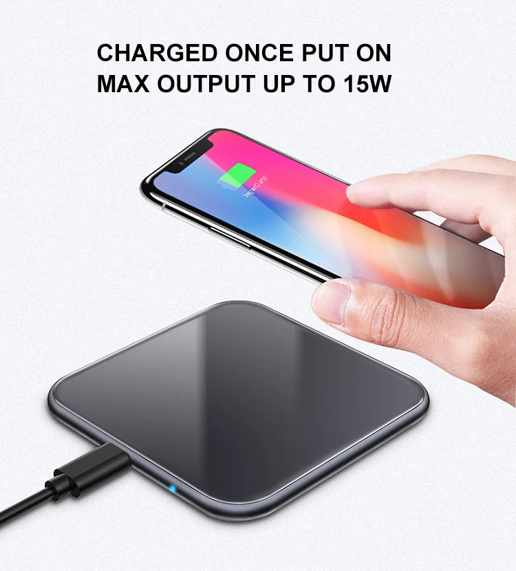 2.5d Glass Surface 15w Fast Charging Rohs Certificates Travel Wireless ...