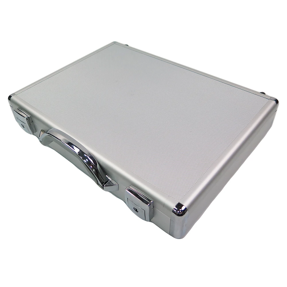 Silver Slim Style Aluminum Laptop Brief Case for 15-17 Notebook Computer