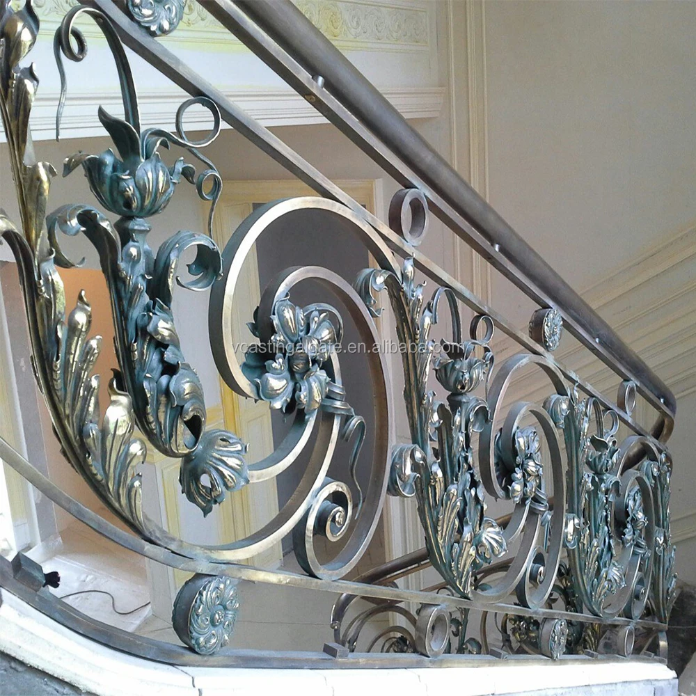 Exterior Luxury Wrought Iron Antique Railing - Buy Villa Stair Handrail ...