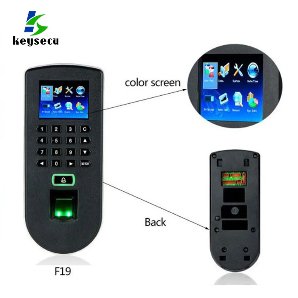 Zk Teco F19 Biometric Fingerprint Standalone Access Control Time Attendance System - Buy Zk F19 ...