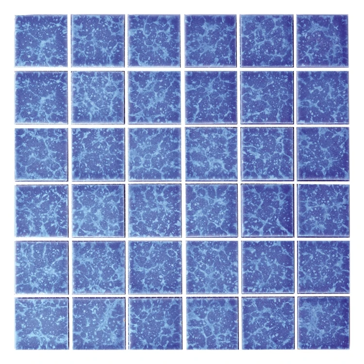 Blue Swimming Pool Tiles - Landscape Azure Porcelain Mosaics