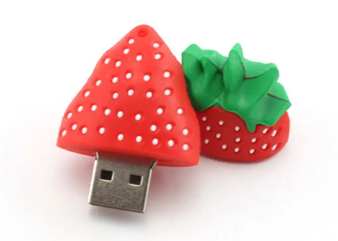 Pvc Strawberry Shaped Usb Flash Drive Colorful Fruit Usb Memory Stick ...