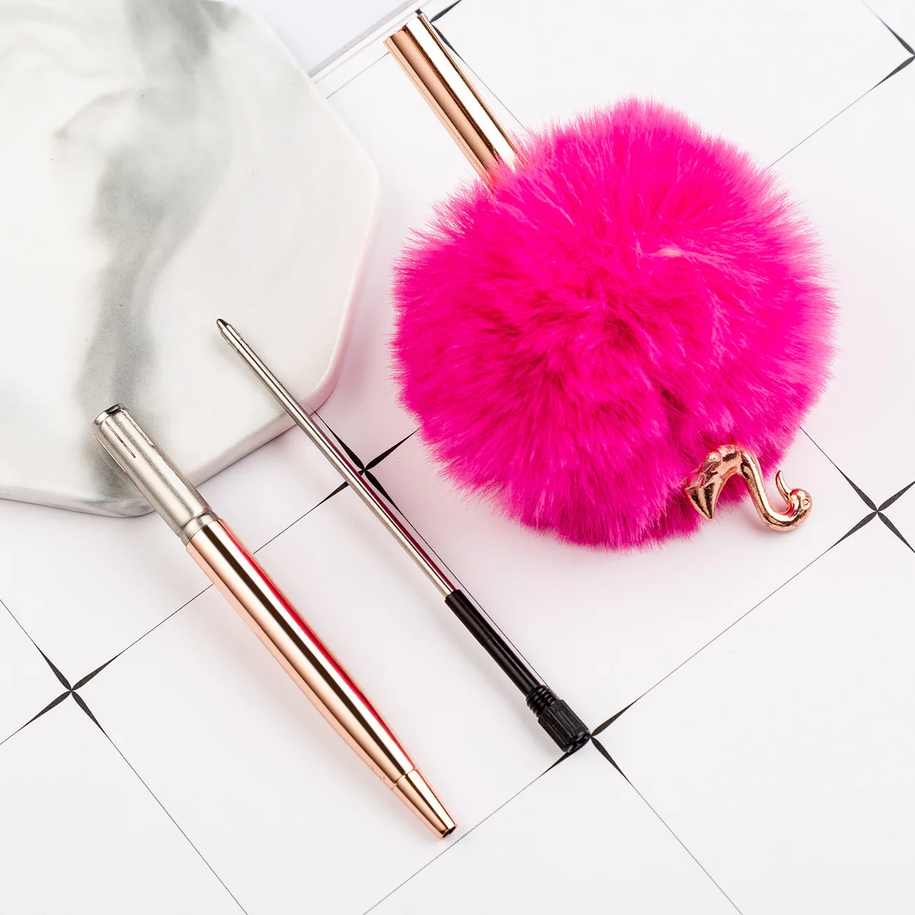 Cute Pom Pom Fur Pens| Alibaba.com