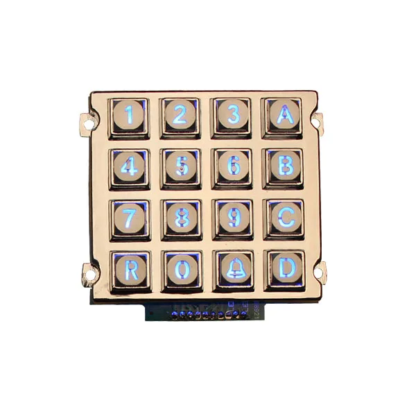 Custom Design 4X4 Matrix Illuminated Keypad - Durable & Versatile