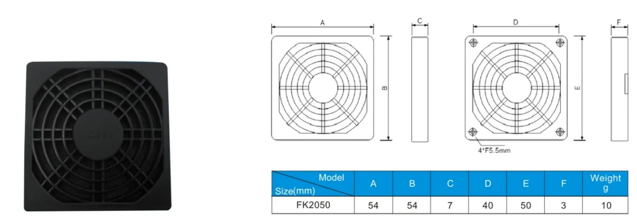 Dustproof 50mm Case Fan Dust Filter/computer Pc Filter /shield-room ...
