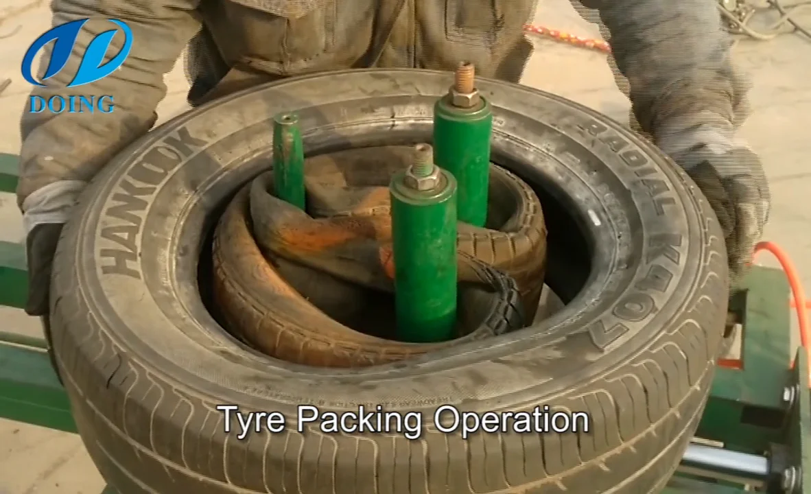 Waste Tire Doubling Packing And Unpacking Machine For Transport Or ...
