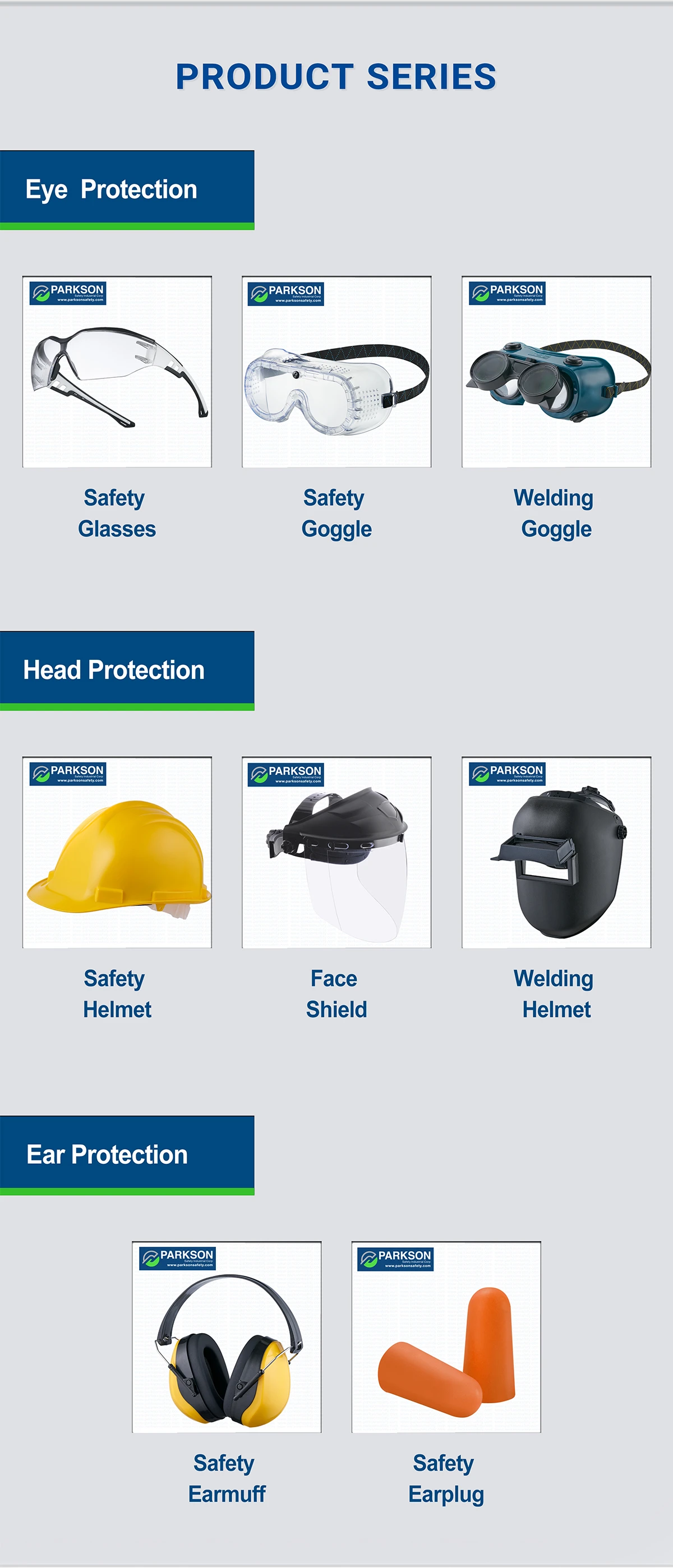 PARKSON SAFETY INDUSTRIAL CORP. - Safety Spectacle, Safety Goggle