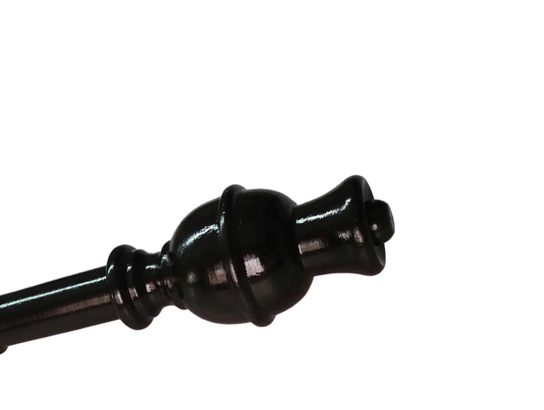 Antique Masonic Templar Marshals Ebony Scepter - Black Acacia Wood