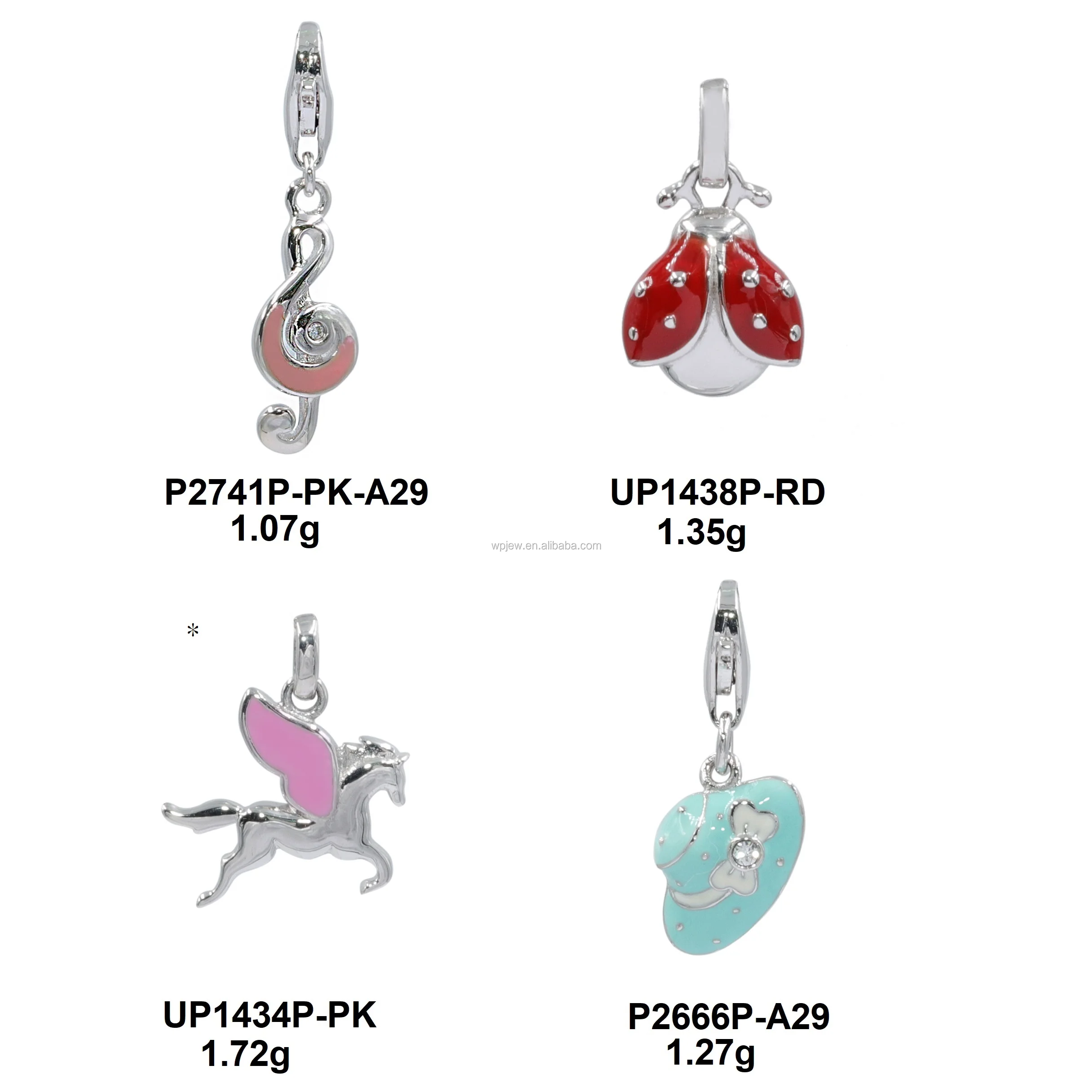 925 Sterling Silver Jewelry Enamel Charms For Bracelet 925 Silver ...