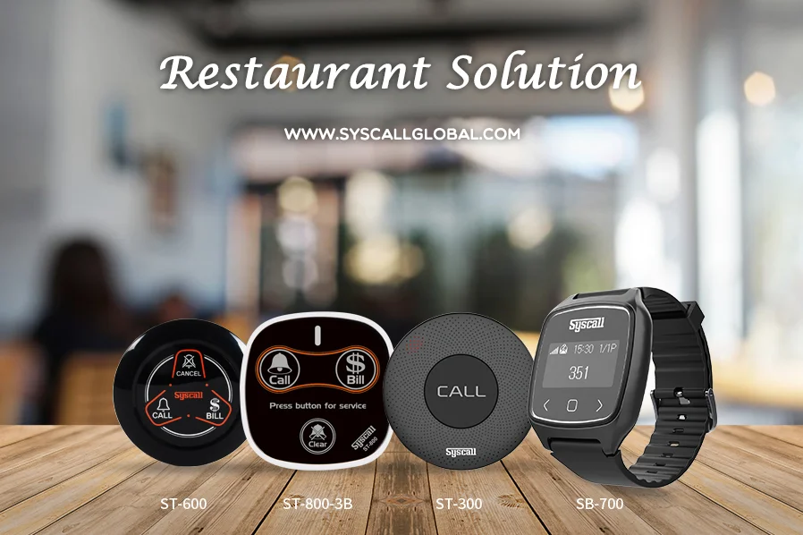 (SB-700) Syscall restaurant solution_Wireless calling system_Watch pager with call bell, made in ...