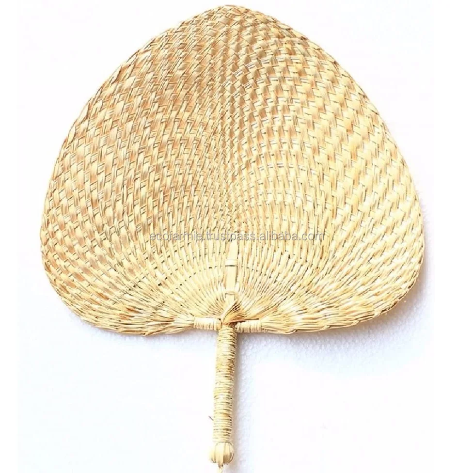 Vietnam Handmade Palm Leaf Woven Hand Fan High Quality For Export With ...
