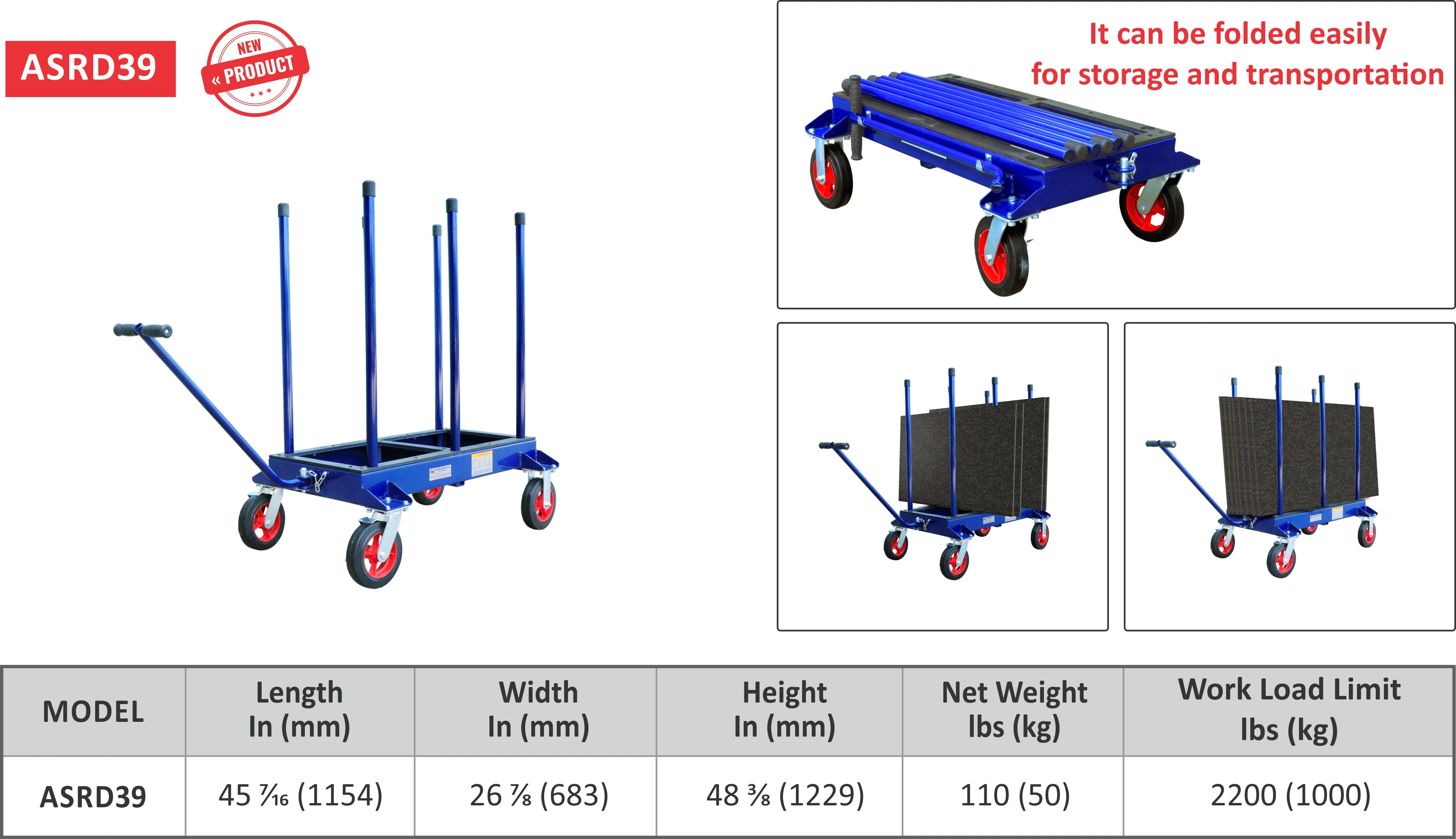 Push Cart Dolly Foldable Dolly Cart For Granite - Buy Move Storage Slab ...