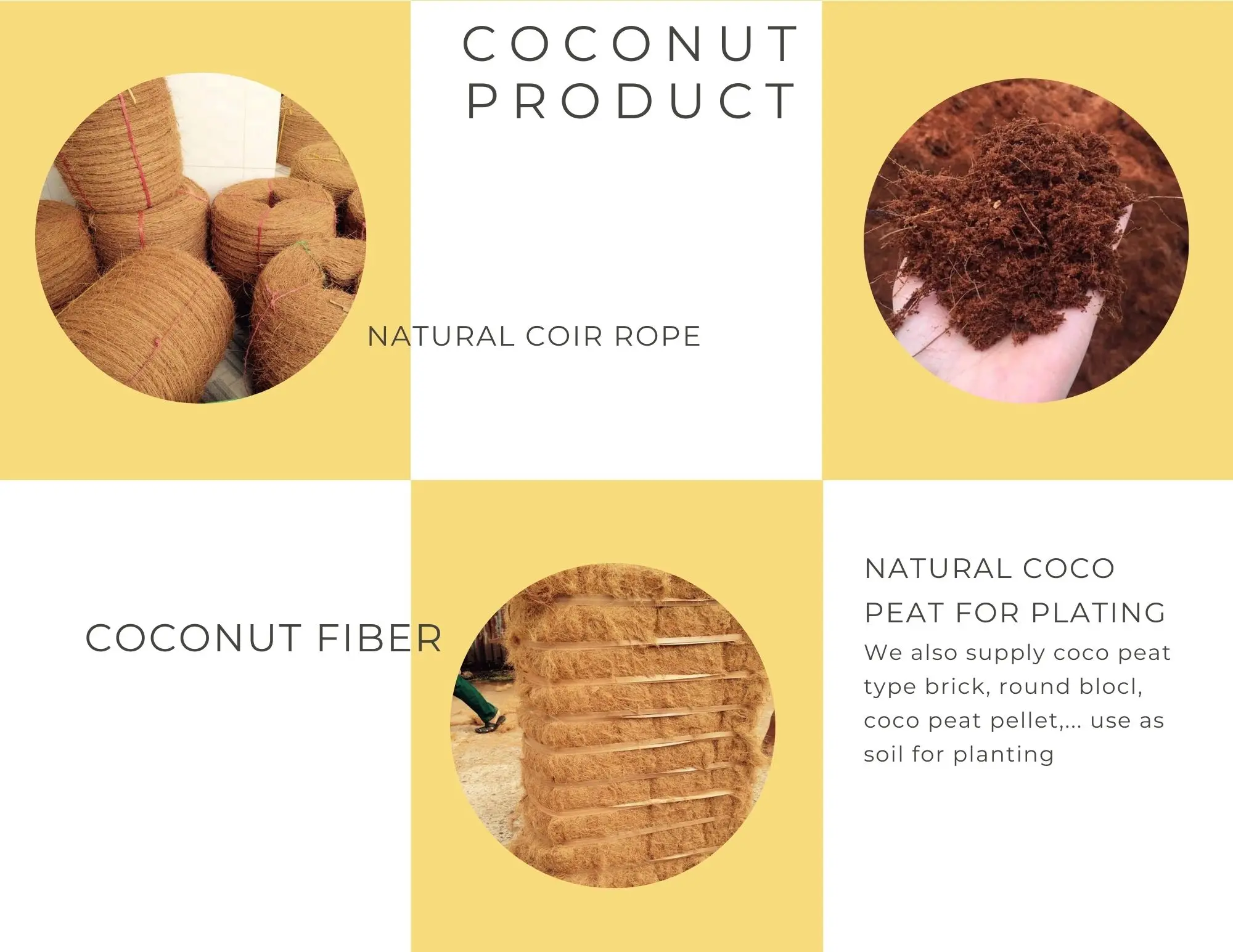 Natural Vietnam Coconut Coir Fiber Mats for Erosion Control