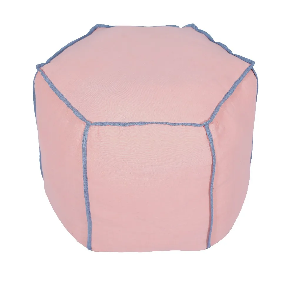 Indian Latest Handmade Solid Square Velvet Pouf With Piping Green Pouf ...