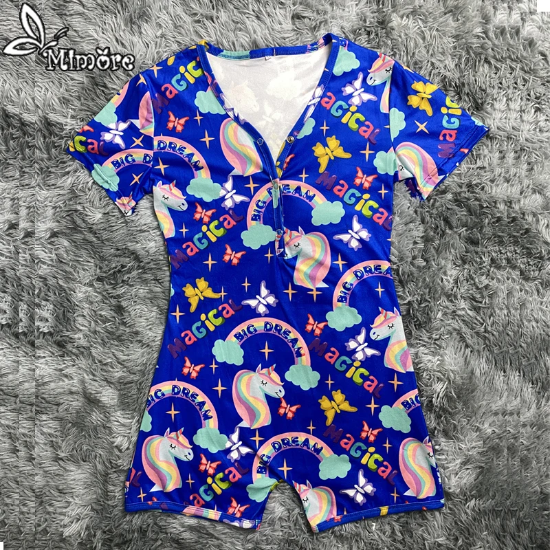 Mimore Fashion Design The Real Baddie Sleepwear Short Onesie For Women ...