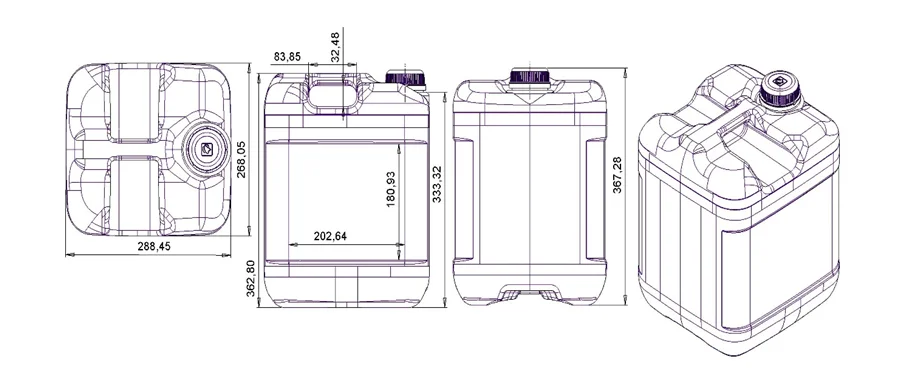 20L Plastic Jerry Can - High Quality, Stackable & Secure
