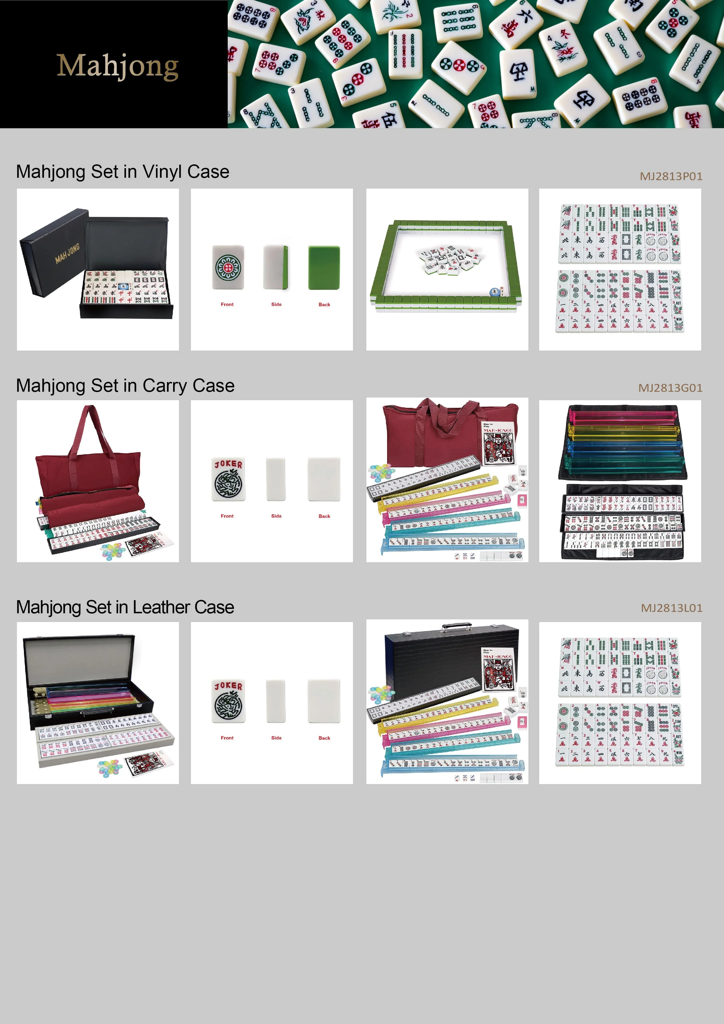 Mahjong Set In Carry Case - Buy Gambling Game,Mahjong Set,Tile Game ...