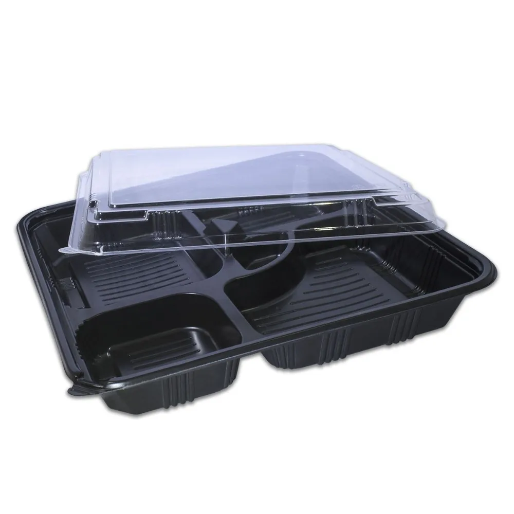 Al Bayader 5 Compartment Microwavable Black Container - Buy Plastic ...