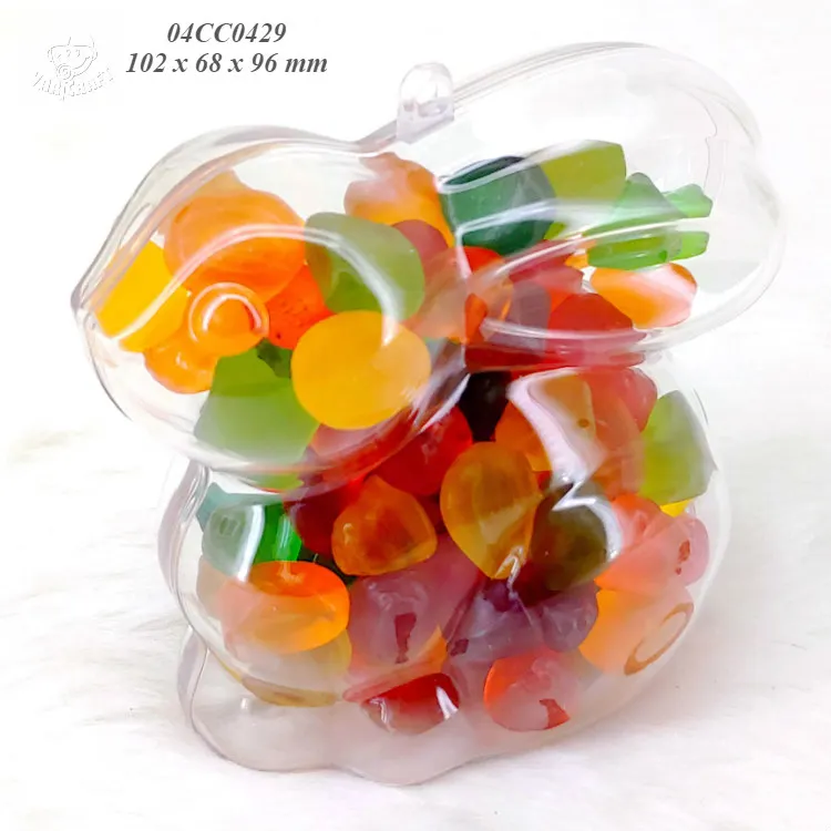 100% Food Grade Clear Plastic Rabbit Shape Candy Box - Buy Clear ...