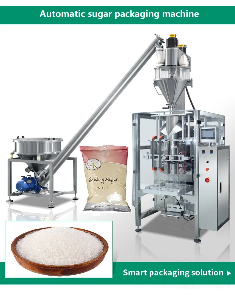 Granulated Sugar Fully Automatic Auger Filler 1kg 2kg 3kg Sugar Packing ...